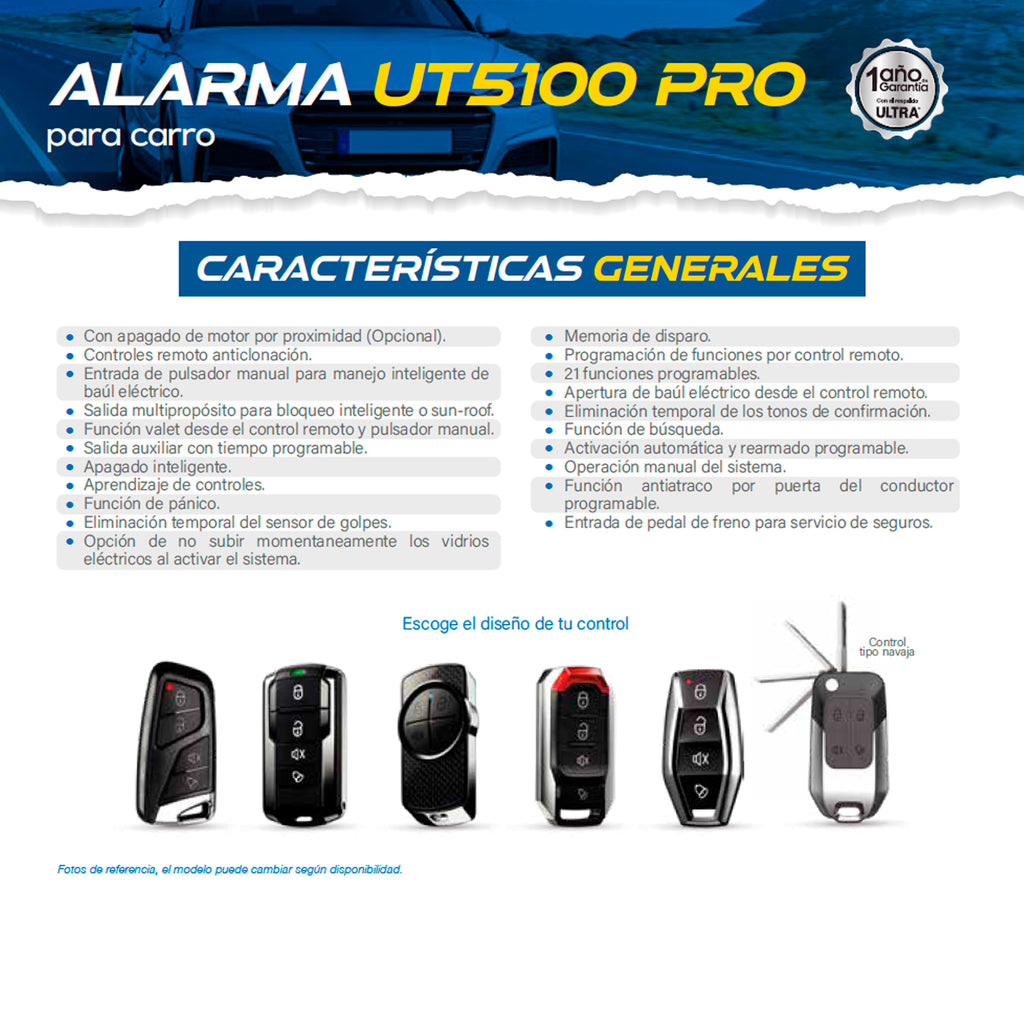 ALARMA PARA CAMIONETA ULTRA UTS-5100 PRO – GENESIS POWER
